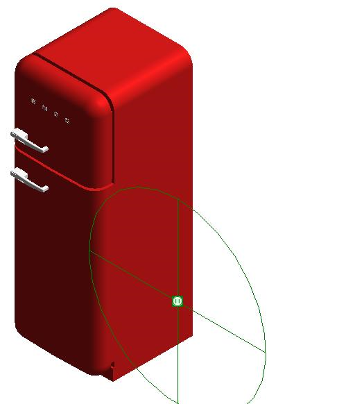 OBJETO BIM Smeg S.p.A. Refrigerators FAB30RFR - Posición bisagra ...