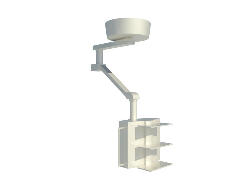 Armed Retractable Endoscope Ceiling-Mounted Pendant BIM OBJECT: free ...