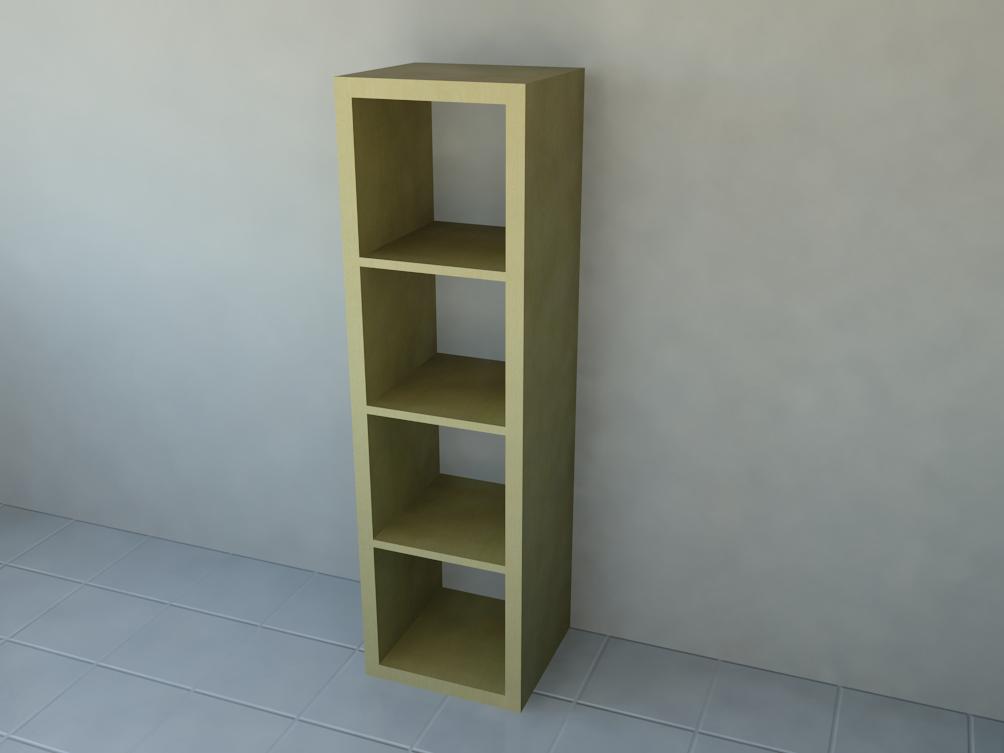 Box shelf 1x4 BIM OBJECT: free BIM file downloads e.g., Revit, IFC, etc ...