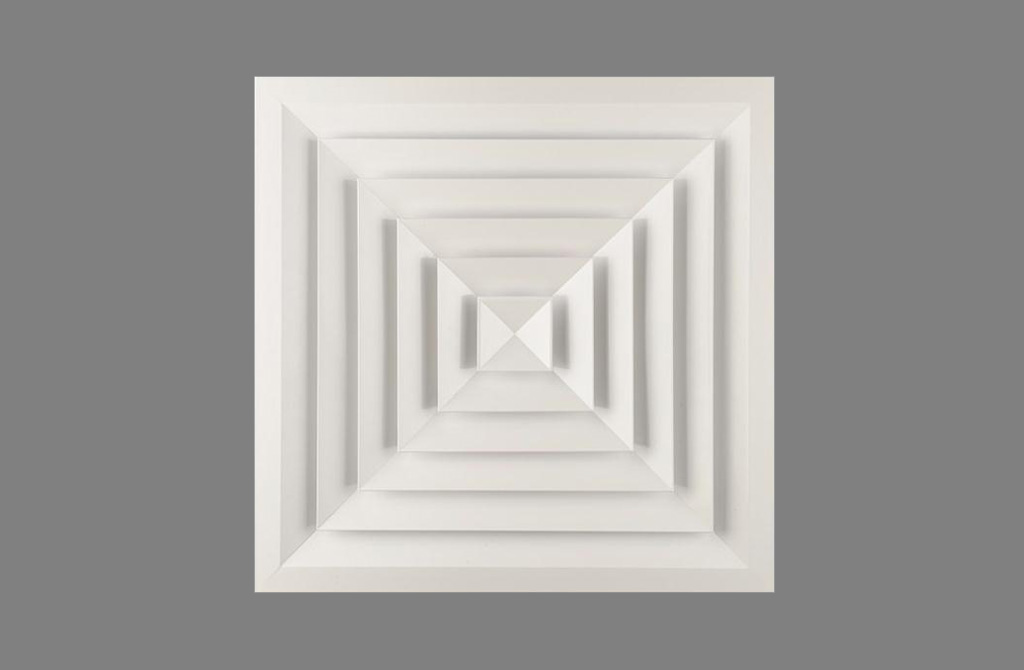 Madel Painted four-way square diffusers DBQ BIM OBJECT: free BIM file ...