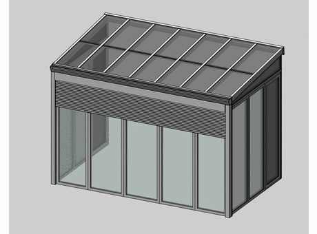 CHIARI BRUNO SRL Serramenti Solar greenhouse with sunshades 2m BIM ...