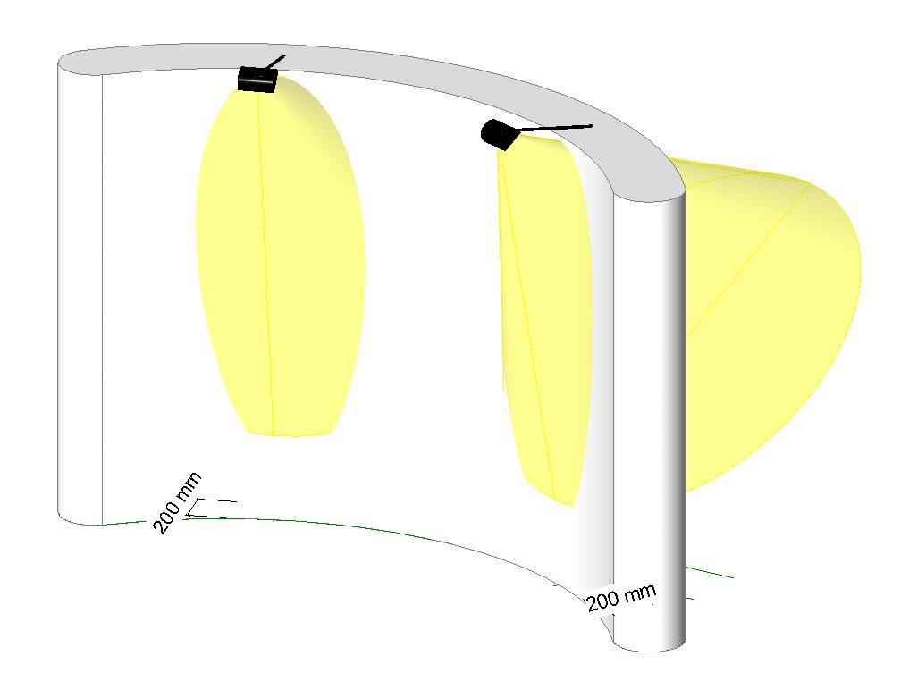 Curved umbrella stand BIM OBJECT: free BIM file downloads e.g., Revit ...