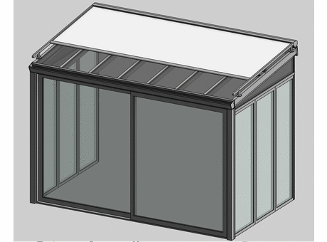 CHIARI BRUNO SRL Serramenti Solar greenhouse with curtain 2.5m BIM ...