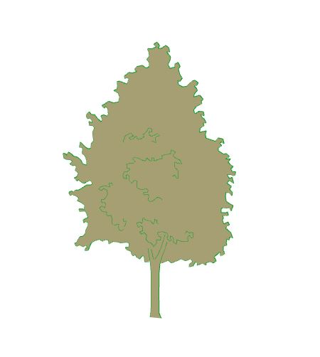 Arbre silhouette 1 3D_YH BIM OBJECT: free BIM file downloads e.g ...
