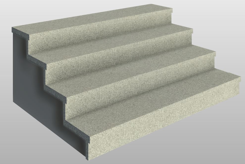 POLYCOR Stone steps BIM OBJECT: free BIM file downloads e.g., Revit ...