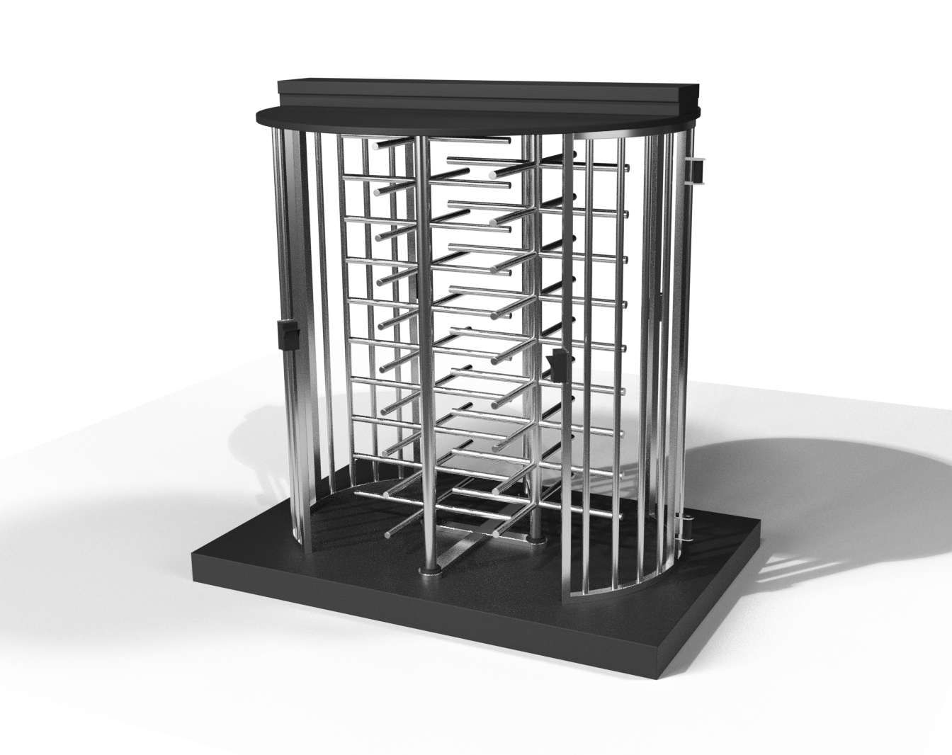 Turnstile Pedestrian Gate – With badge BIM OBJECT: free BIM file ...