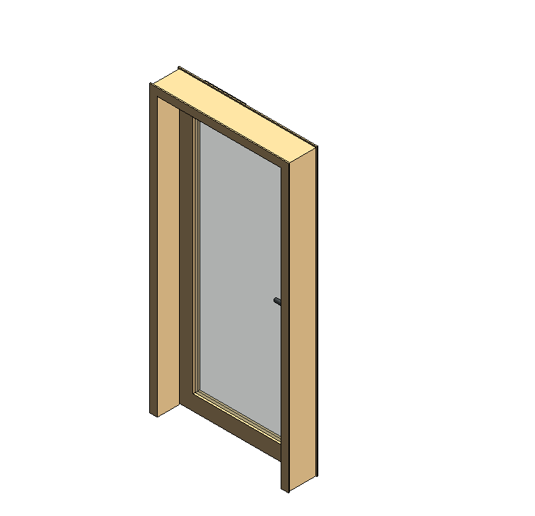 OBJET BIM POLYTECH HB englobante - Simple vantail vitré ...