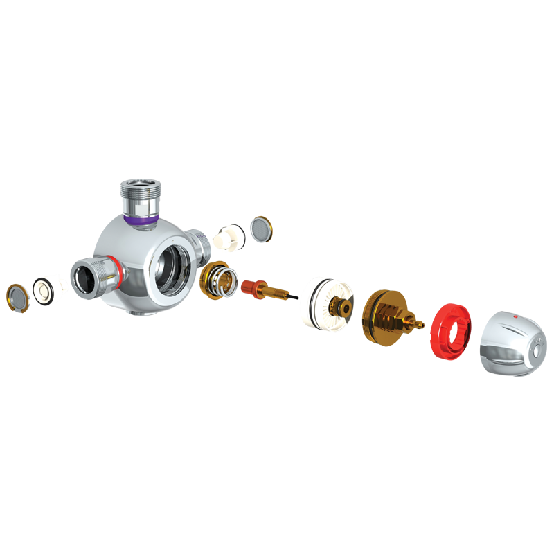 OBJETO BIM DELABIE 731003 Group thermostatic mixing valve PREMIX ...