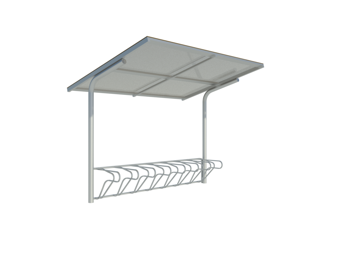 Bike Shelter BIM OBJECT: free BIM file downloads e.g., Revit, IFC, etc. | BIM&CO