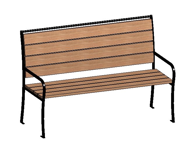 Wood Bench BIM OBJECT: free BIM file downloads e.g., Revit, IFC, etc ...