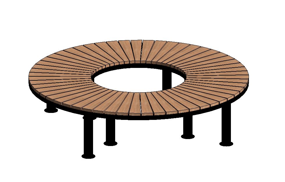 Circular Bench BIM OBJECT: free BIM file downloads e.g., Revit, IFC ...