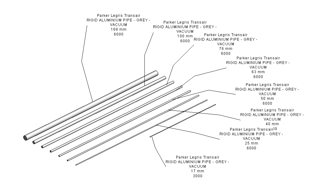 OBJETO BIM PARKER TRANSAIR RIGID ALUMINIUM PIPE: descarga gratuita de ...