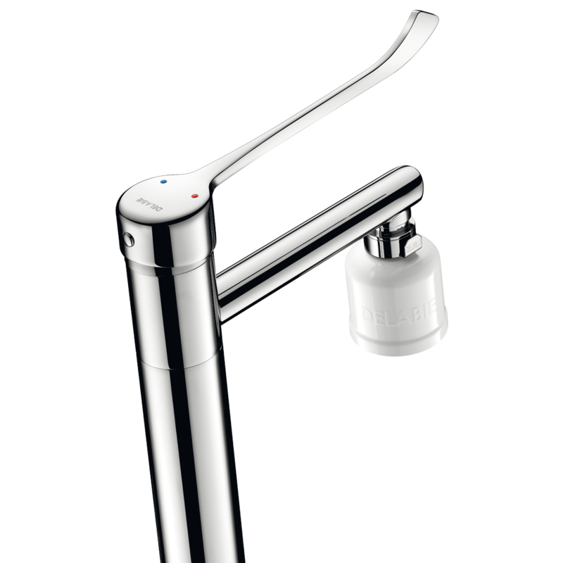 OBJETO BIM DELABIE 2565T1 Mechanical sink mixer with high spout ...